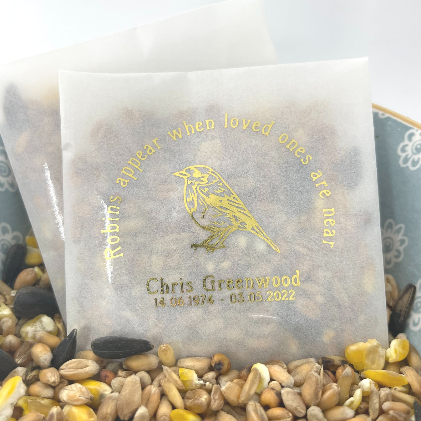 Wild Bird Seed Memorial Seed Packet Favours – Favourandson